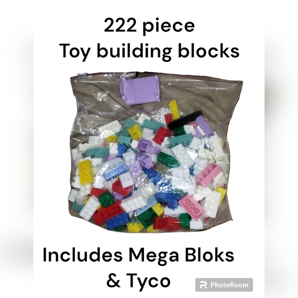 Mega Bloks | Toys | 222 Piece Toy Building Bricks W Mega Blokstyco Mega ...